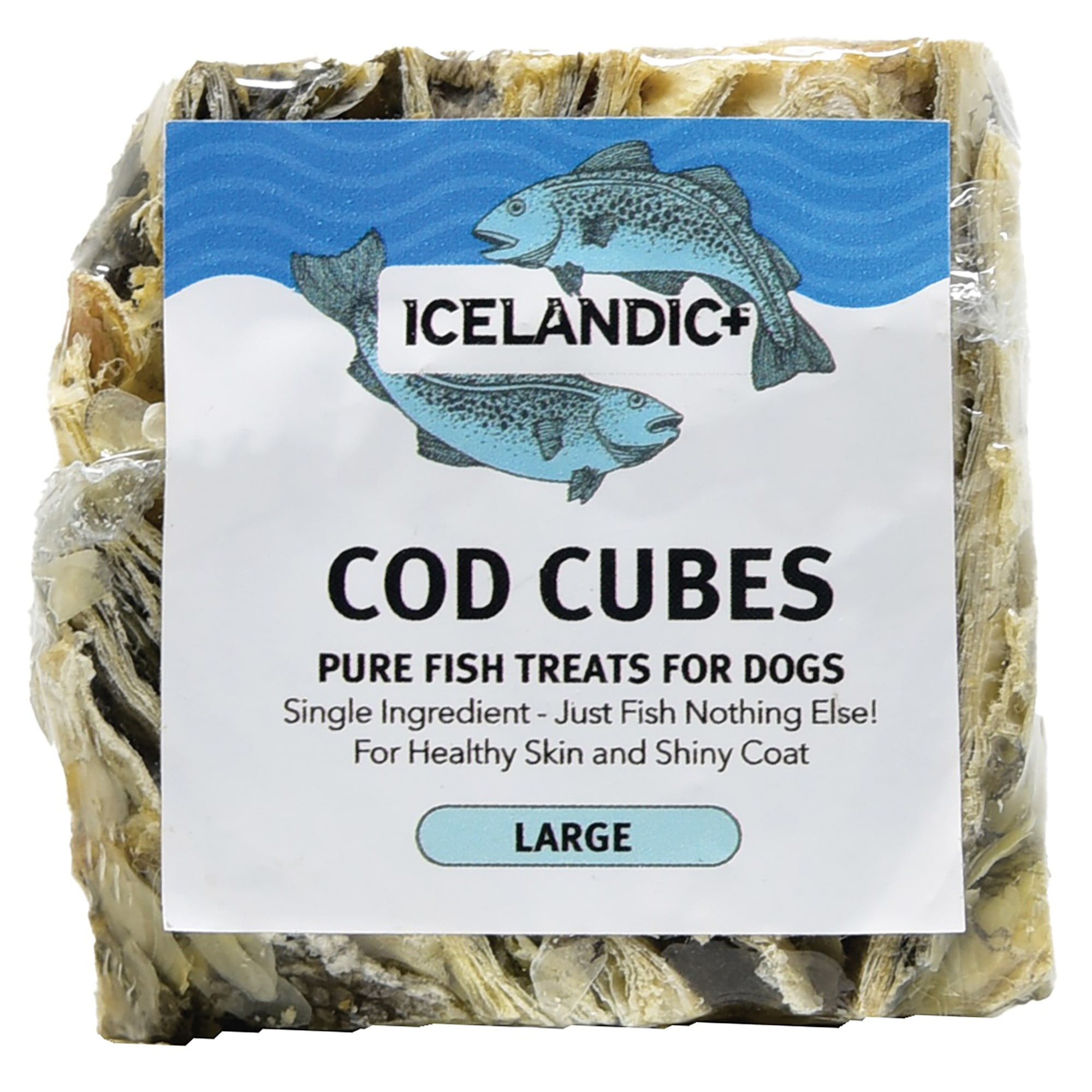 Icelandic+ Cod Cube - Large 2" Cod Skin Dog Treat, Pure Wild- Caught ...