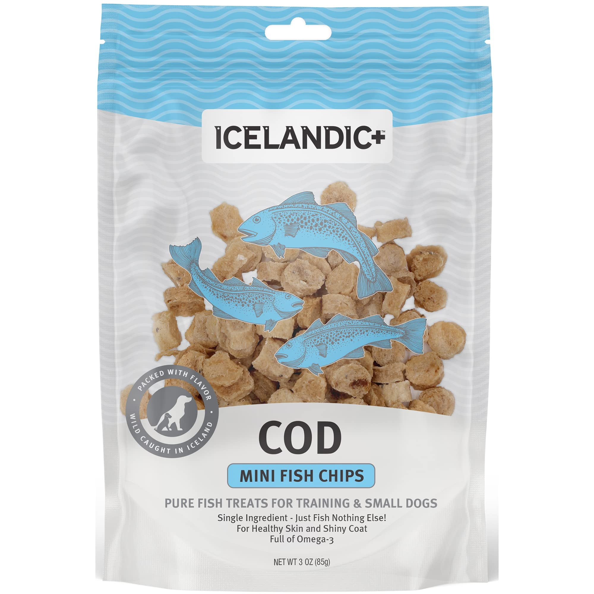 Icelandic+ Mini Cod Fish MMF7 Chips Training Dog Treat 2.5-oz Bag ...
