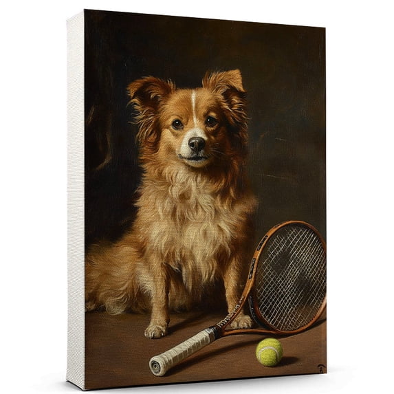 Icelandic Sheepdog Dog Stretched Canvas Size 8x12 Tennis Canvas – Funny ...
