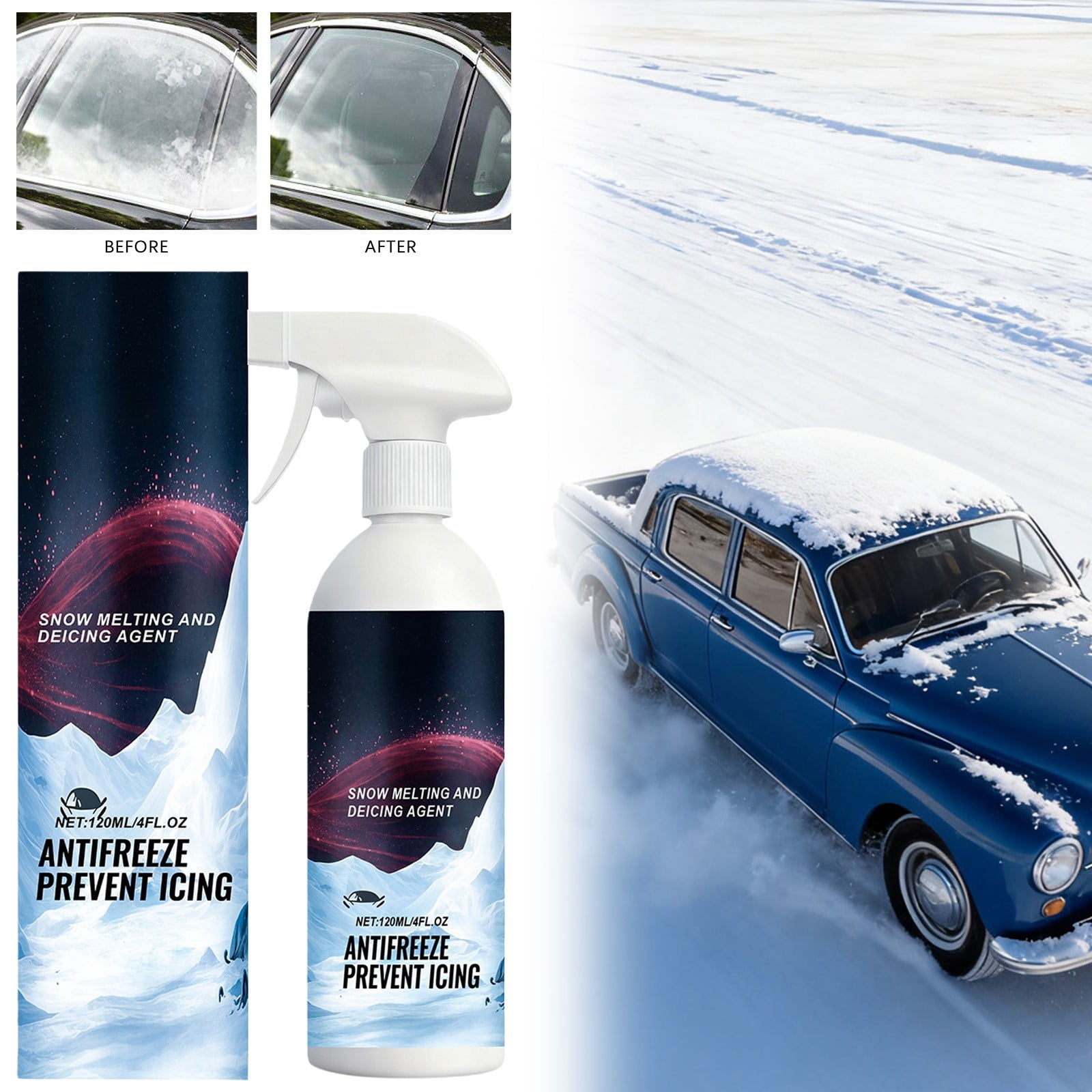 Icer For Car Windshield Defroster，Window Snow Spray, Deicing Spray, De ...
