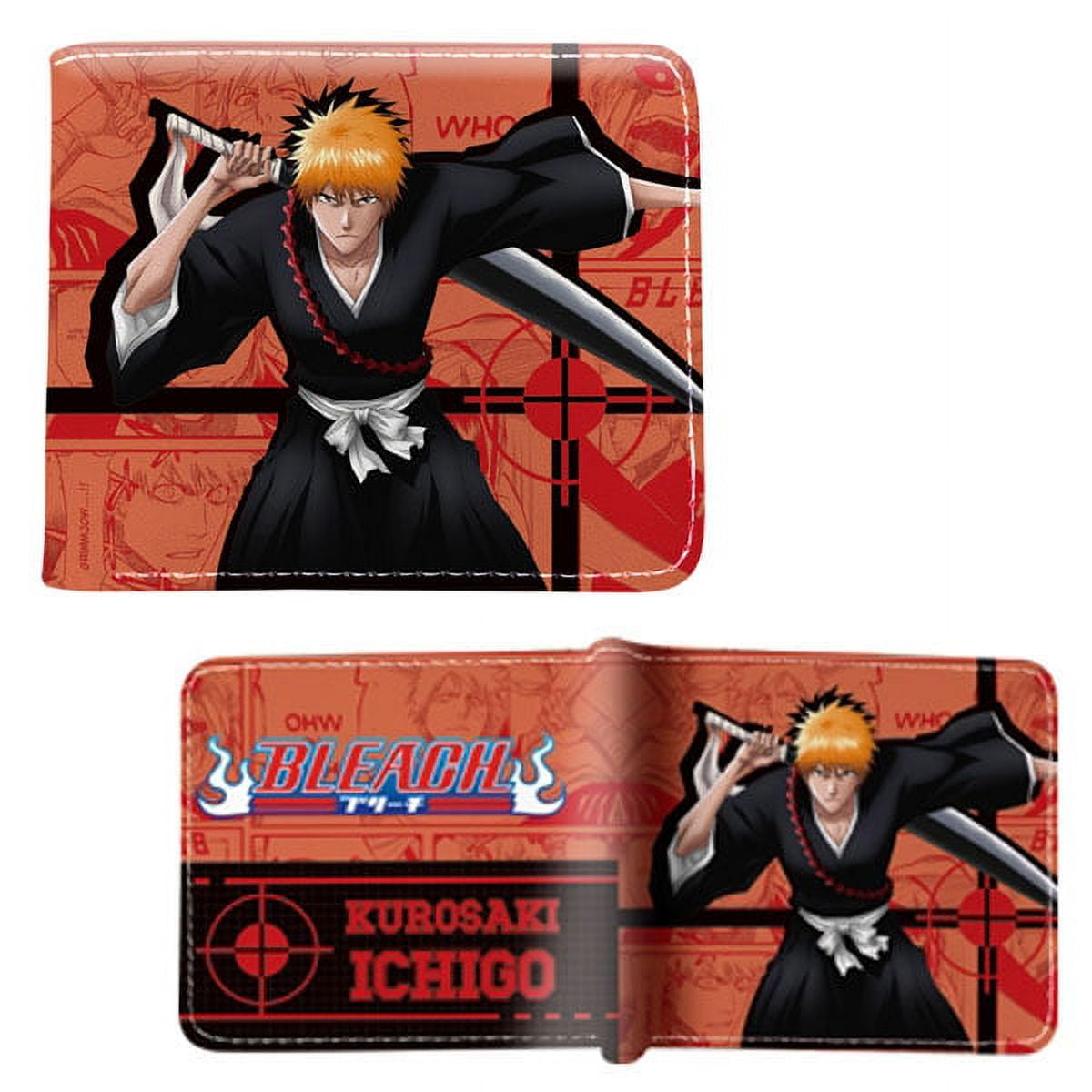 Ichigo Kurosaki Style A - Bleach 4x5" Bi-Fold Wallet - Walmart.com