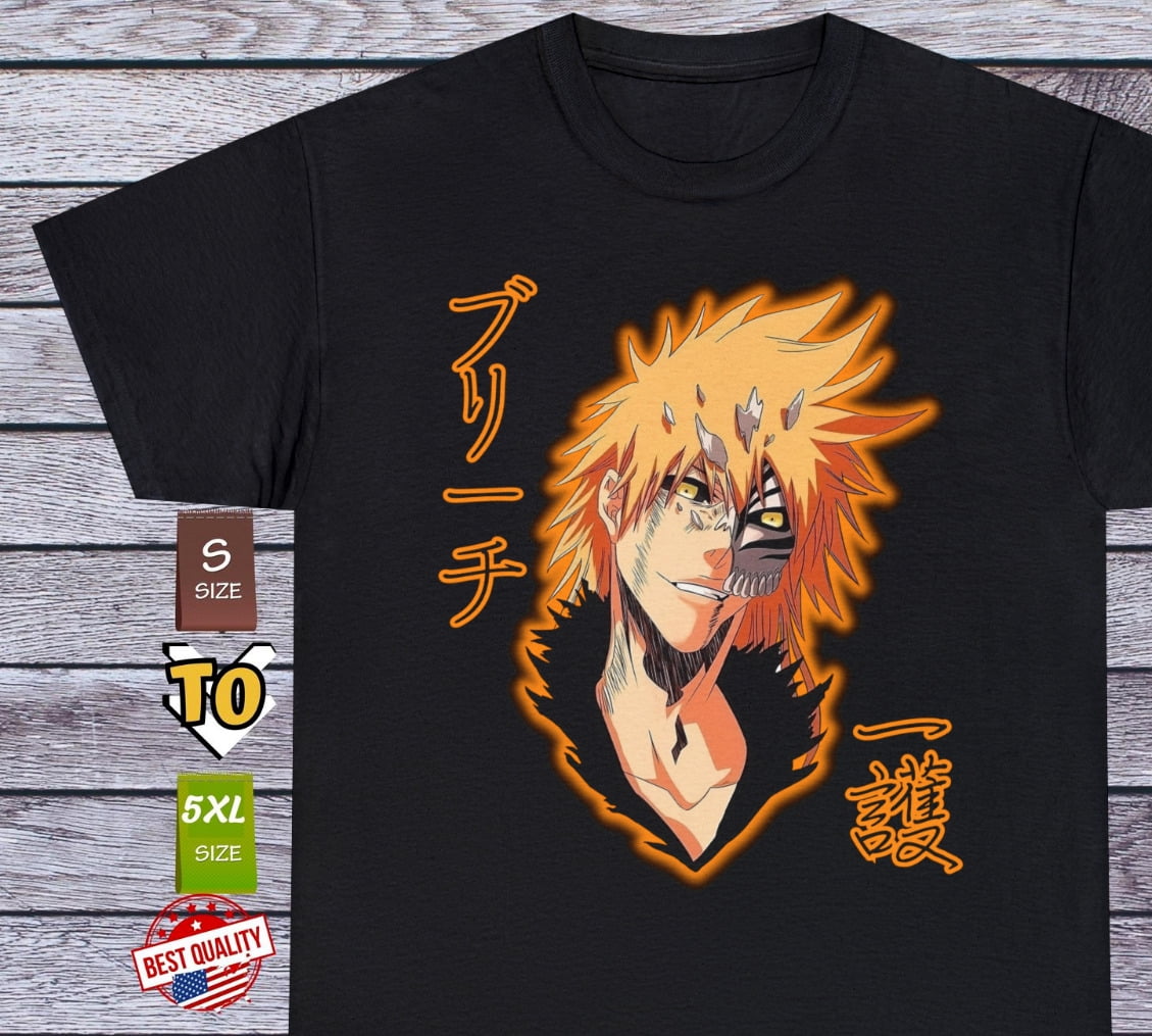 Ichigo Kurosaki T Shirt Bleach Tee 90s Anime Clothing Manga Cosplay ...