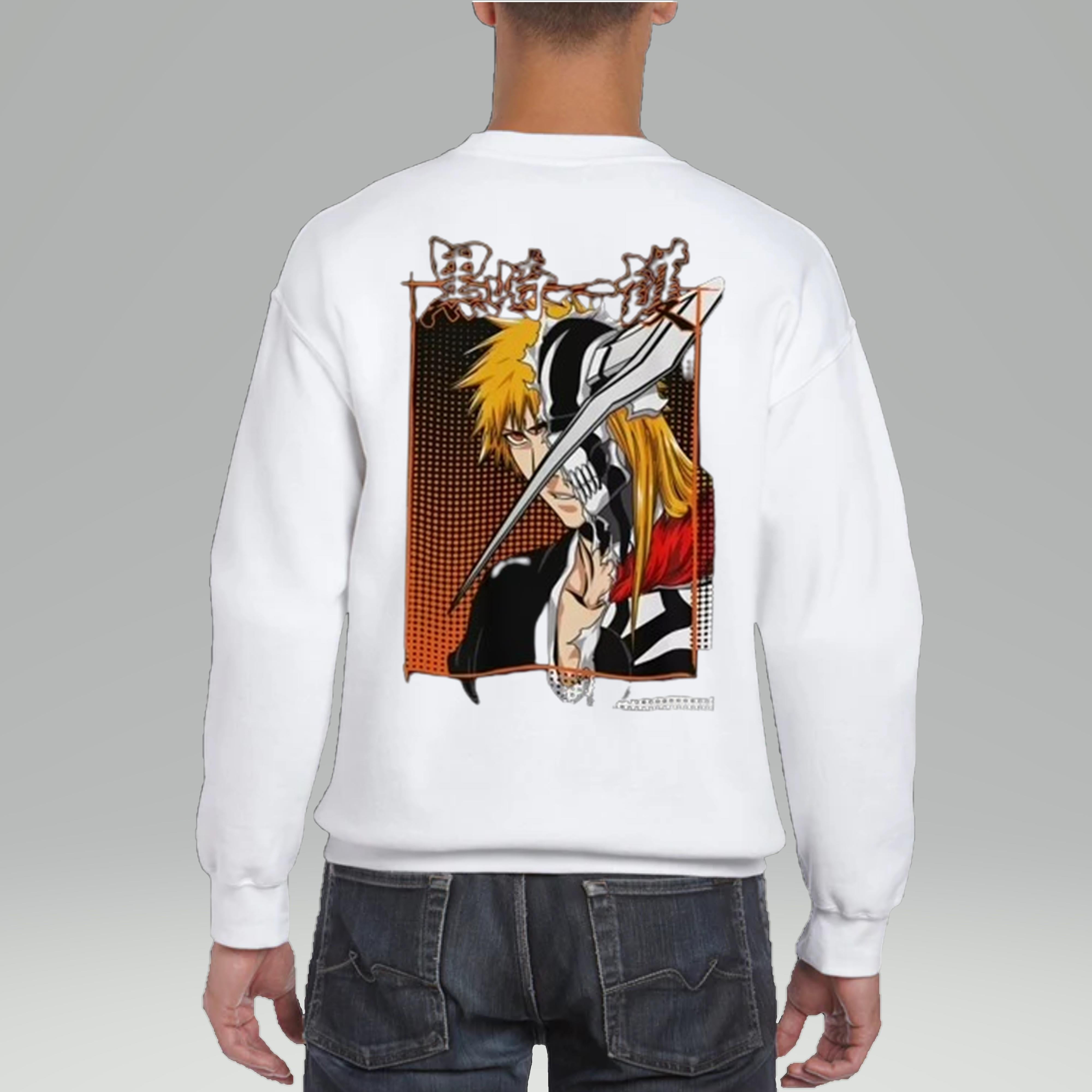 Ichigo SweatSweatshirt Back Side, Anime Sweatshirt Back Side, Graphic ...
