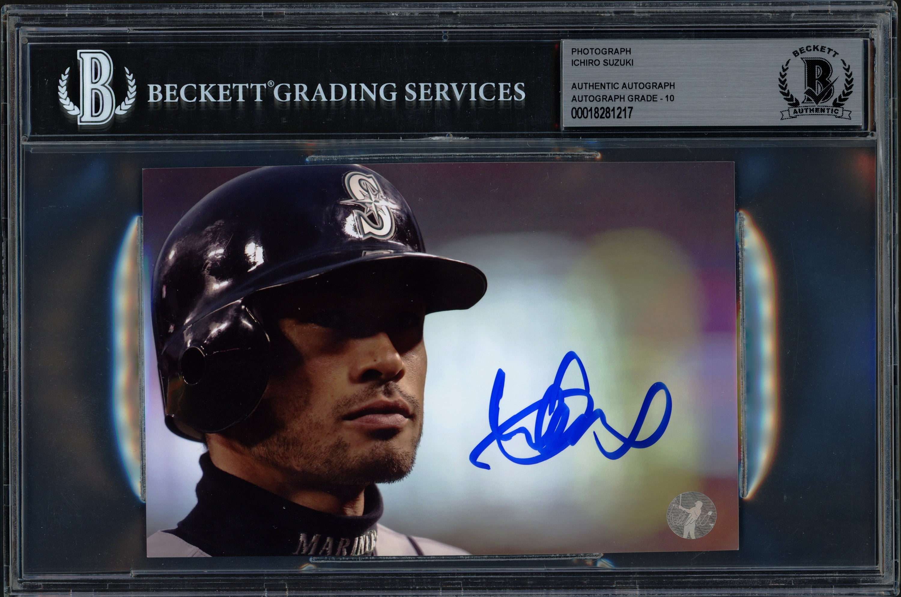 Ichiro Suzuki Autographed 4x6 Photo Seattle Mariners Auto Grade Gem ...