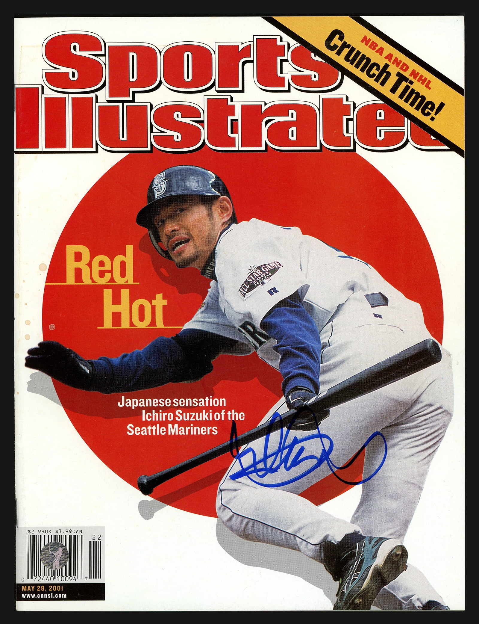 Ichiro Suzuki Autographed Sports Illustrated Magazine Seattle Mariners ...