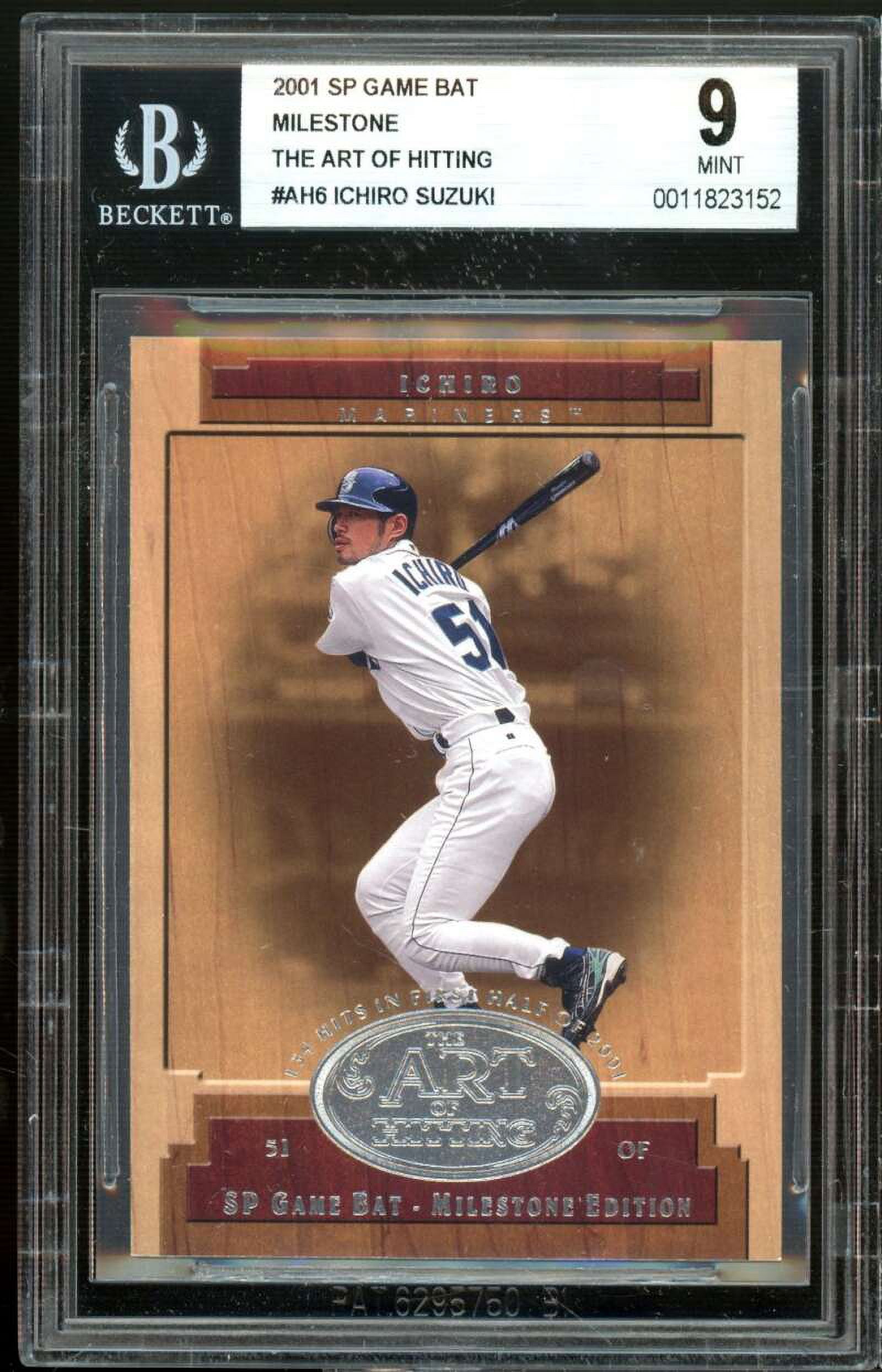 Ichiro Suzuki Rookie 2001 SP Game Bat Milestone The Art Of Hitting #ah6 ...