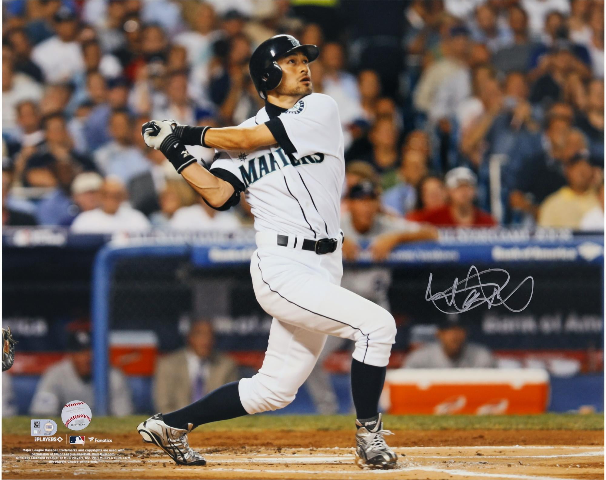 Ichiro Suzuki Seattle Mariners Autographed 16" x 20" White Swing ...