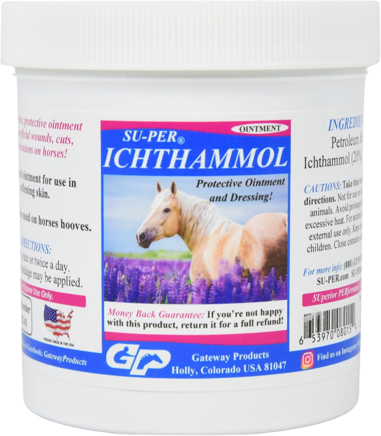 Ichthammol Horse Wound Ointment - Protective Dressing for Superficial ...