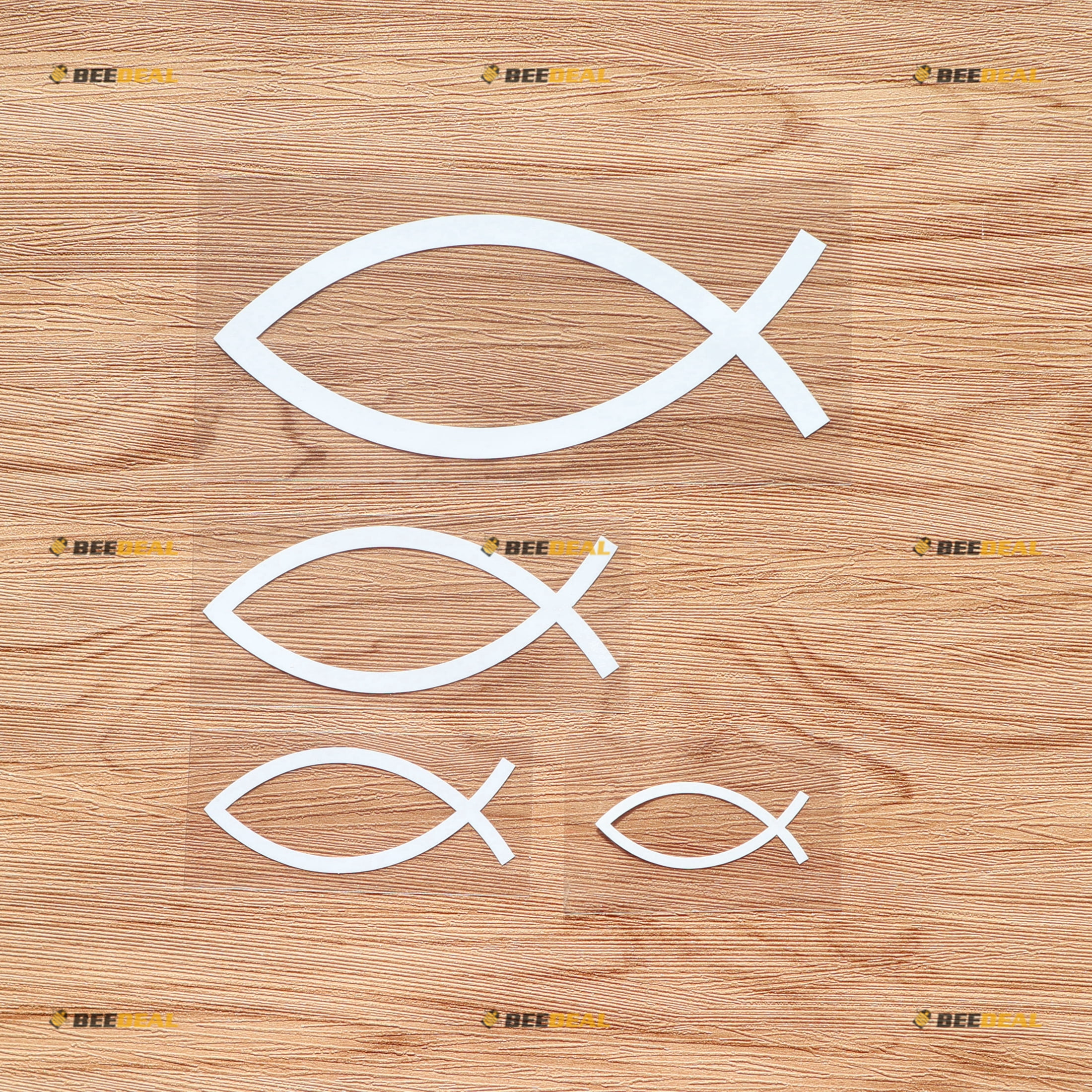 Ichthys Jesus Fish Christian Symbol Ichthus Vinyl Decal Sticker - 4 ...