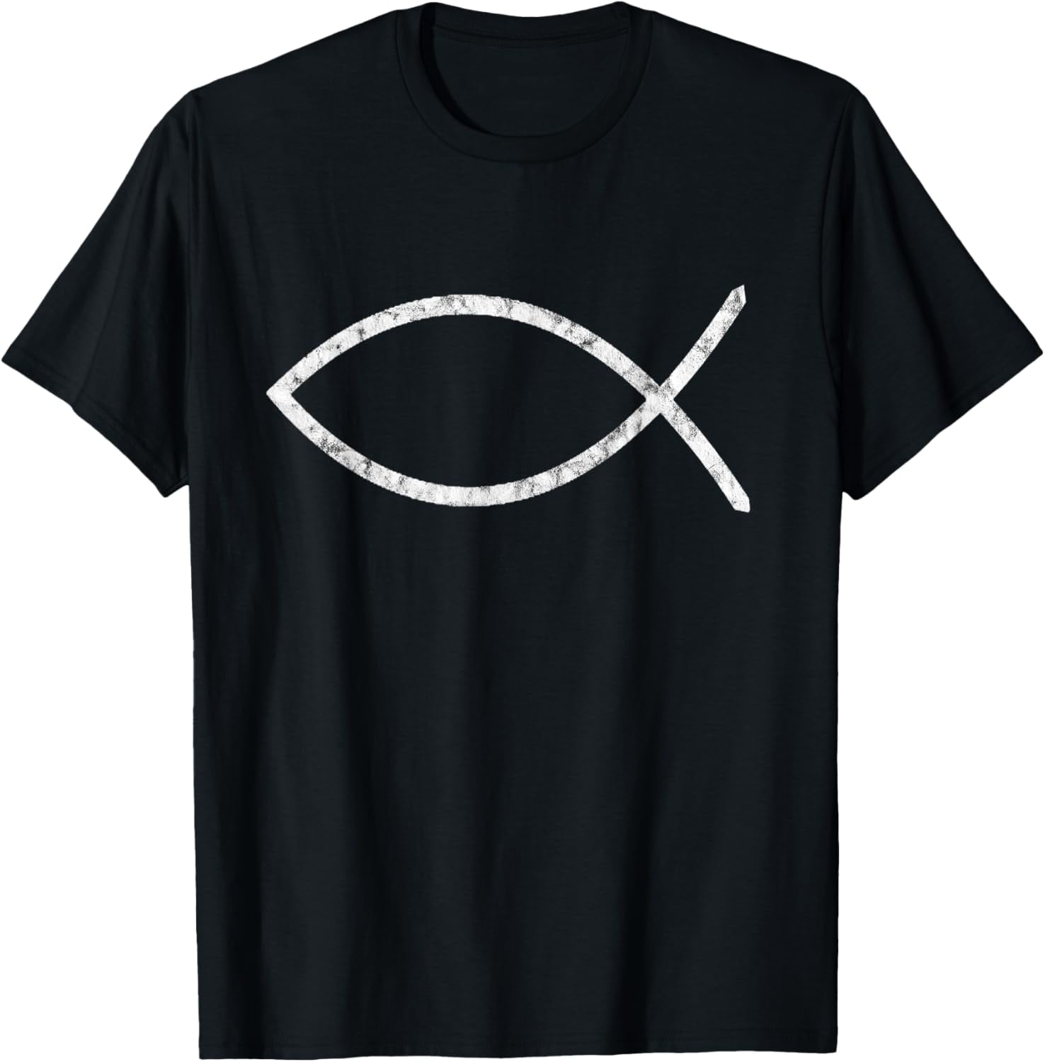 Ichthys Sign Jesus Fish Christ Christian Faith Symbol T-Shirt100 ...