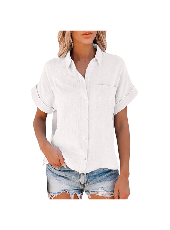 Short Sleeve Womens Button Shirts