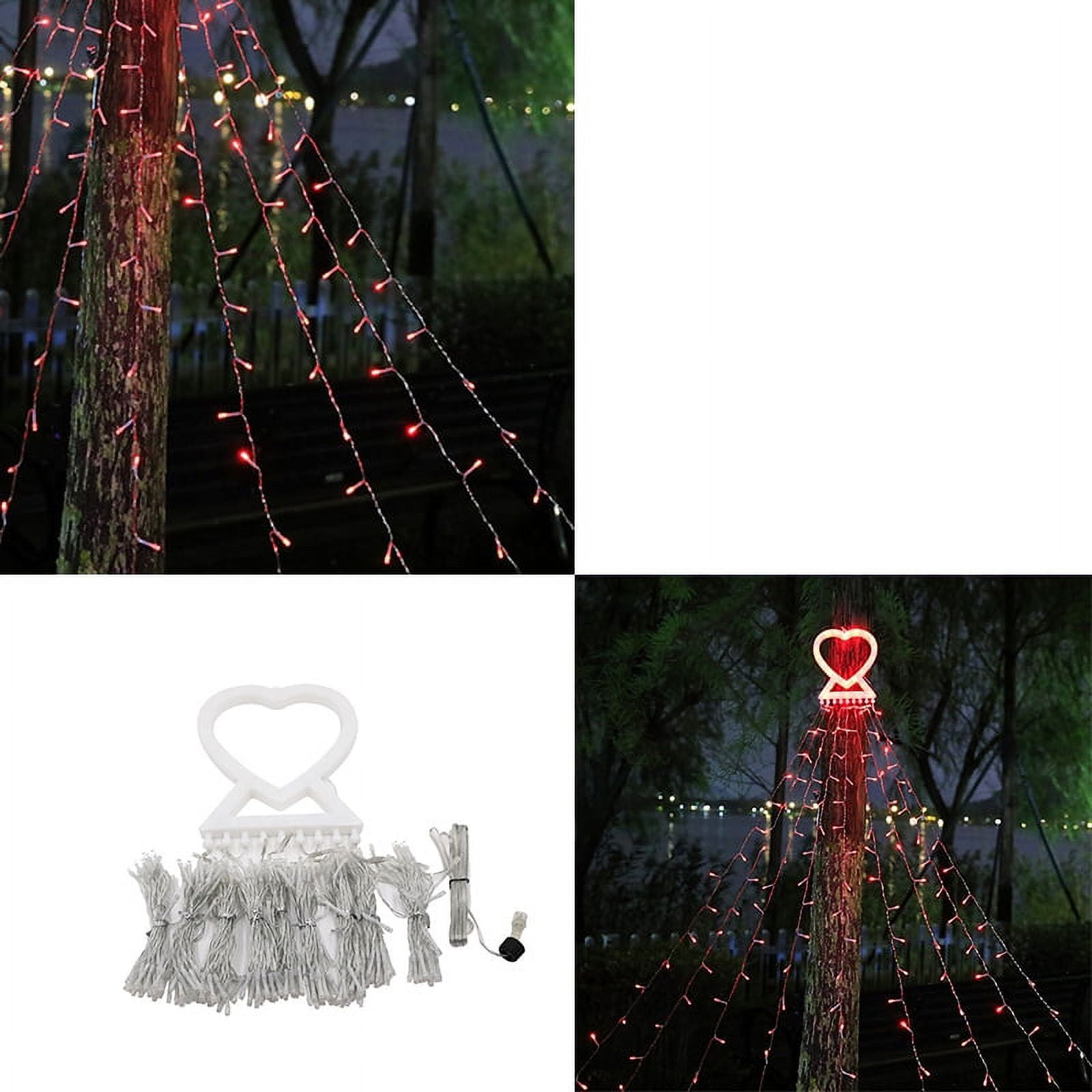 Icicle Heart Meteor Shower Trailing String Light 3M Led for Outdoor ...