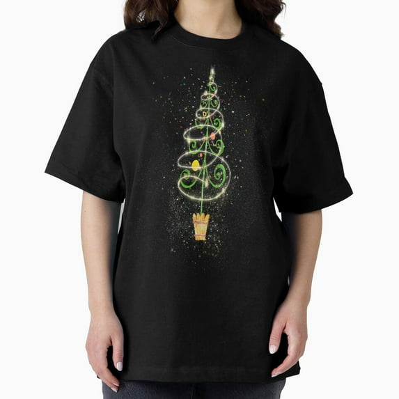 Icicles On A Christmas Tree Holiday Winter Art Pic Print Unisex T-Shirt ...
