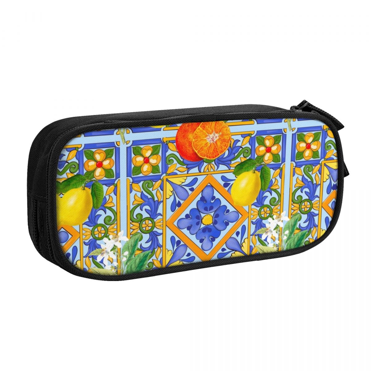 Icilian Summer Fruit Lemon Citrus Tiles Customized Cute Pencil Cases s ...