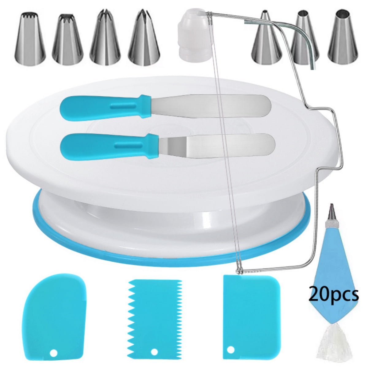 Icing Decorating Tip & Set with Piping Nozzles, Piping Bags, Cake ...