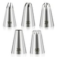 Icing Piping Tips Set, 5 PCS Professional Piping Nozzles, Stainless ...