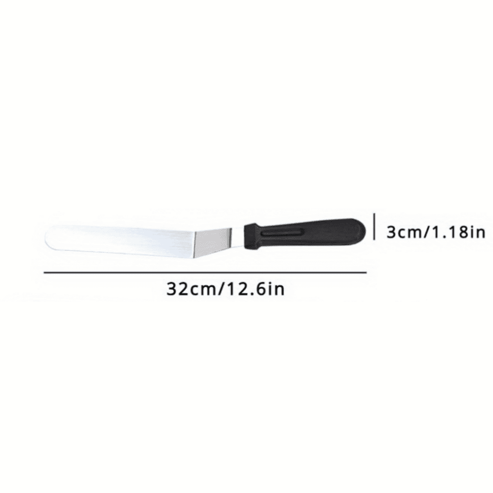 Icing Spatula Angled Stainless Steel Palette Knife Curved Offset Blade ...