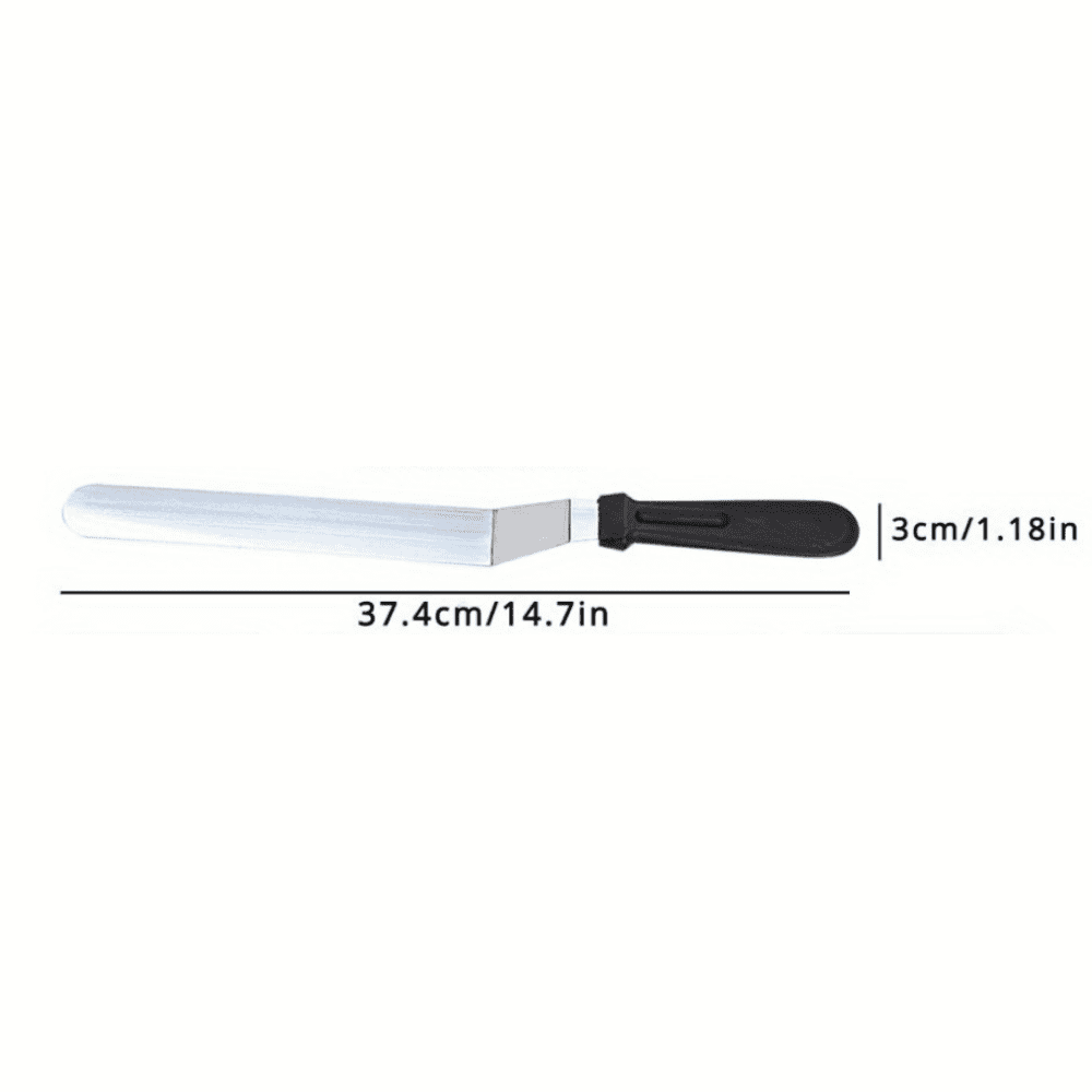 Icing Spatula Angled Stainless Steel Palette Knife Curved Offset Blade ...