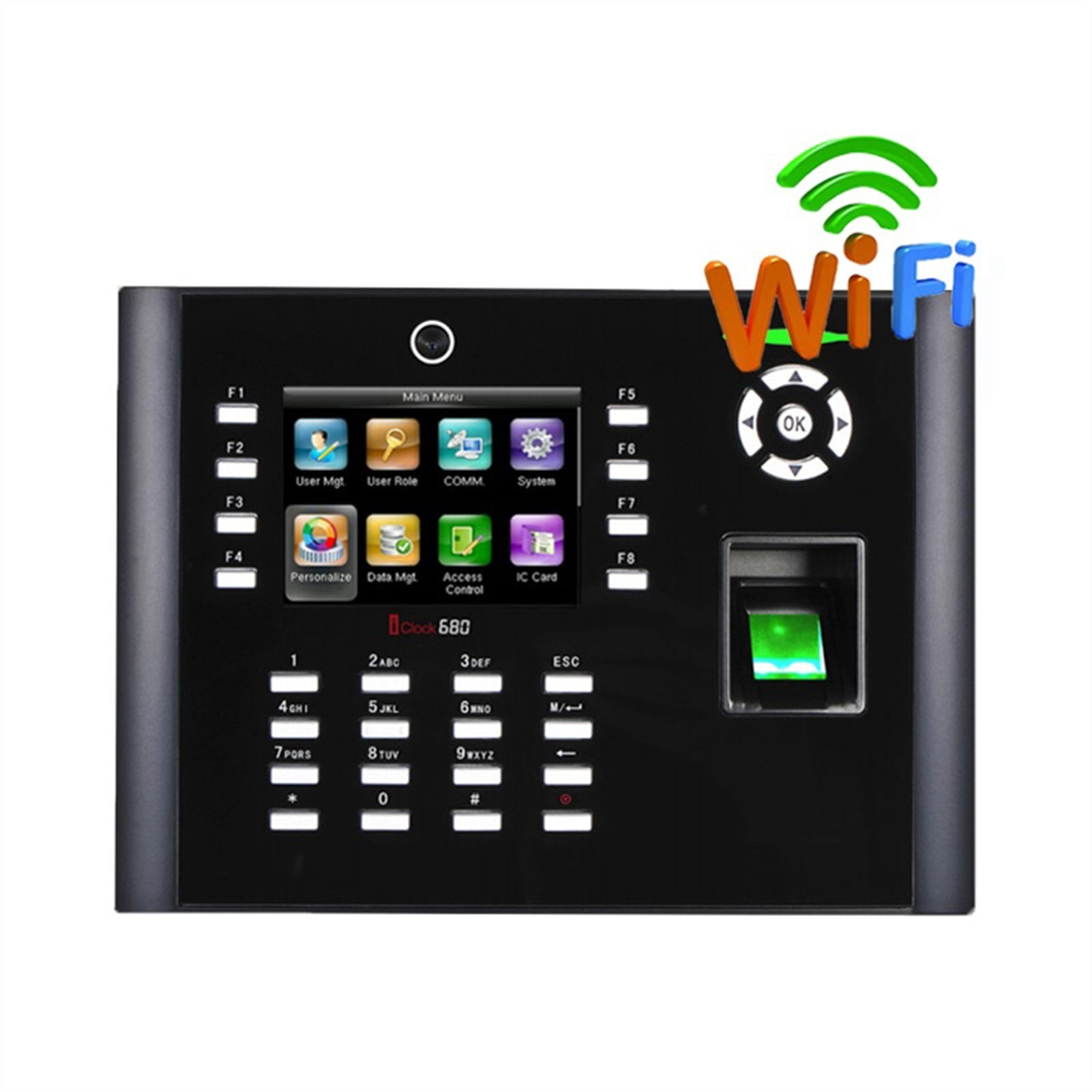 Iclock680 TCP/IP Fingerprint Time Clock Office Attendance Machine ...