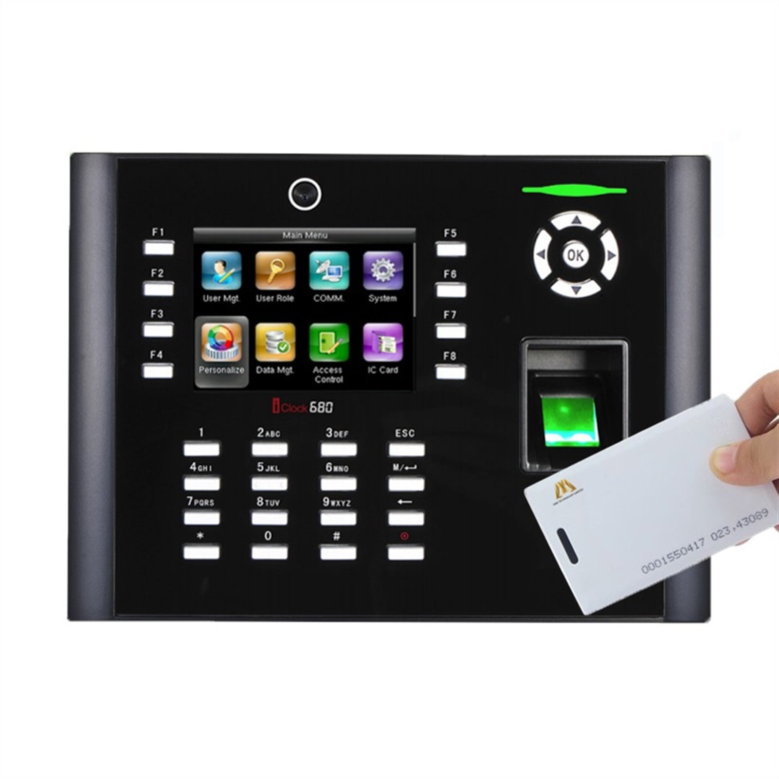 Iclock680 TCP/IP Fingerprint Time Clock Office Attendance Machine ...