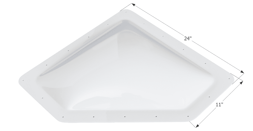 Icon 01865 RV Skylight NSL208 - 20" x 8" x 4", White - Walmart.com