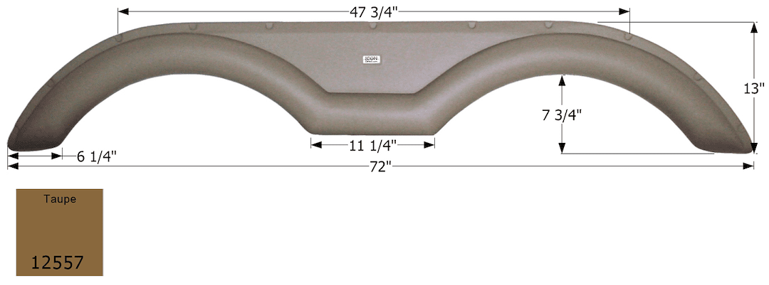 Icon 12557 Tandem Axle Fender Skirt FS2557 for Sunnybrook - Taupe ...