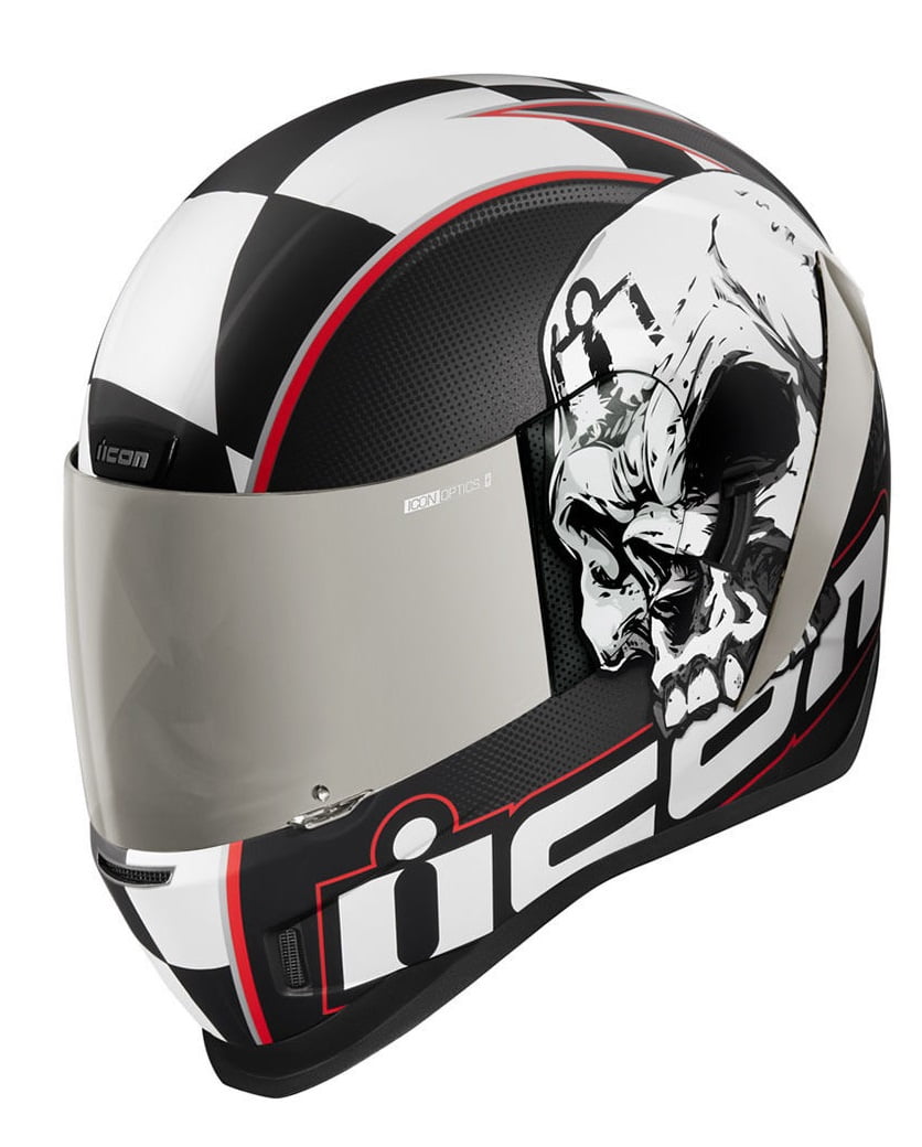 Icon Airform Death or Glory Motorcycle Helmet, DOT Approved, with Visor ...