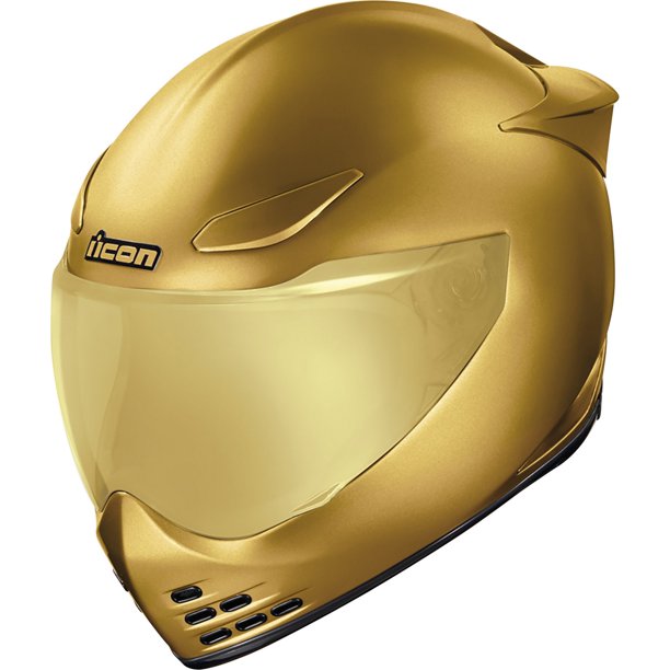 Icon Domain Cornelius Motorcycle Helmet Gold MD - Walmart Business Supplies