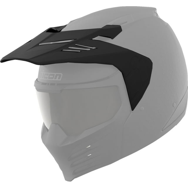 Icon Elsinore Monotype Helmet Visor/Peak Black XS/SM - Walmart.com