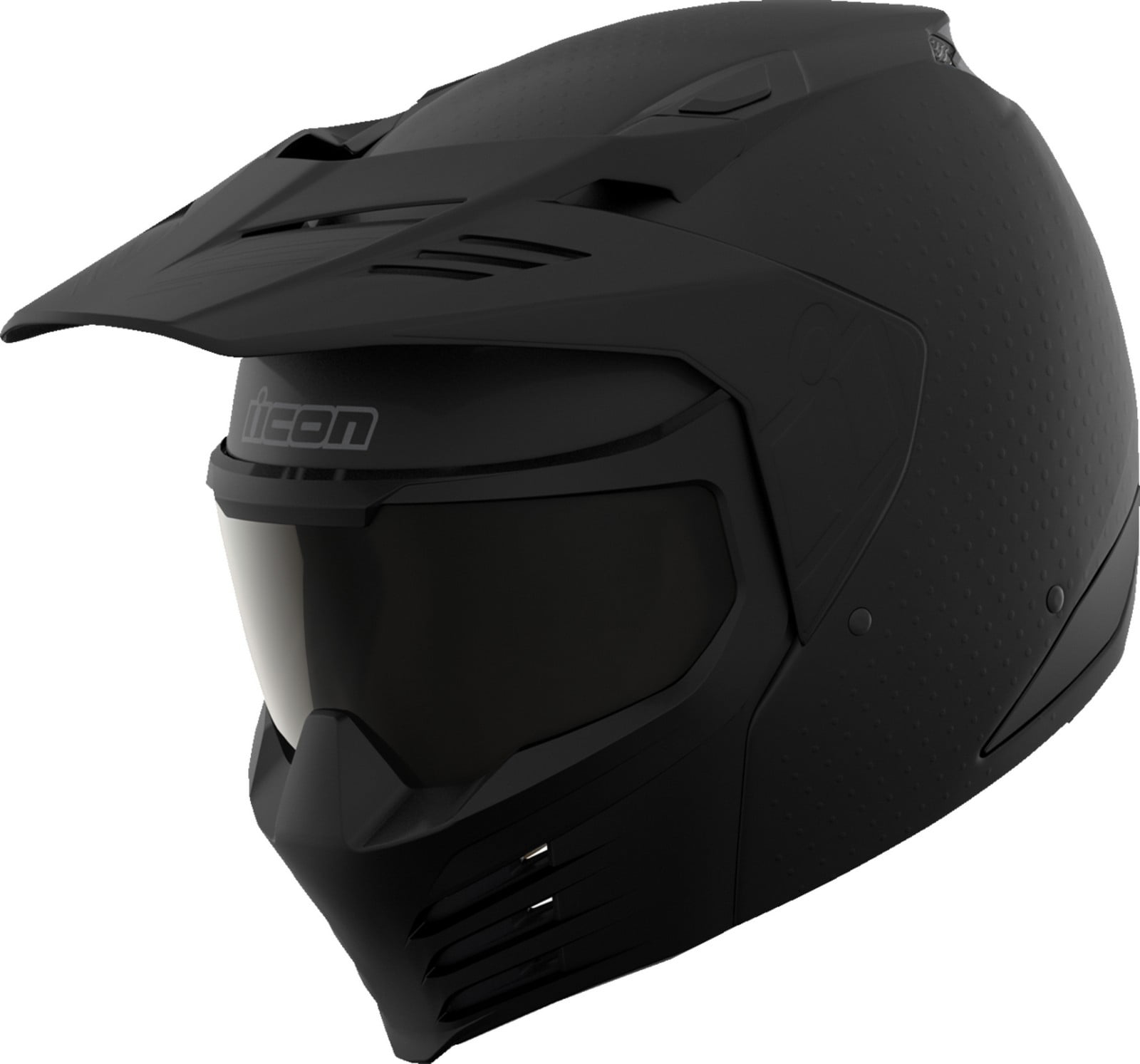 Icon Elsinore Monotype Modular Motorcycle Helmet Black MD - Walmart.com
