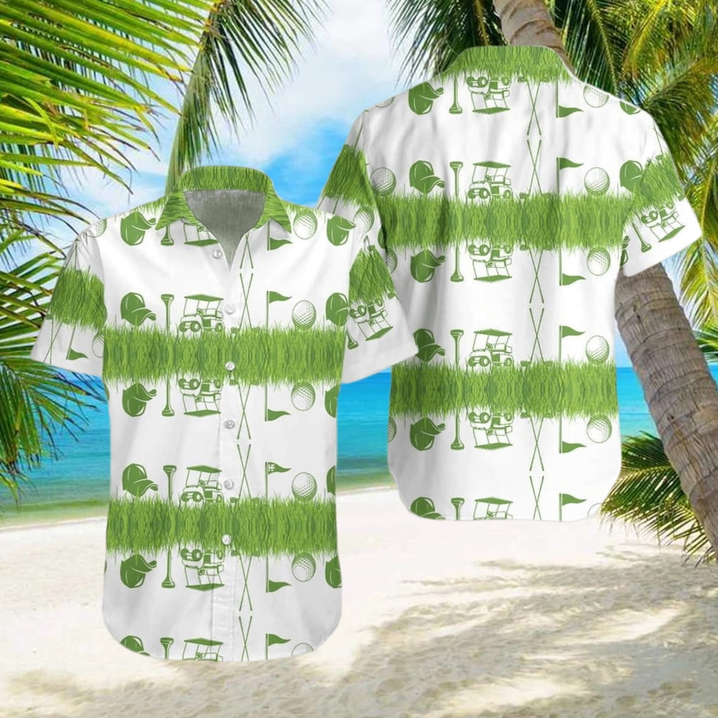 Icon Golf Green Pattern Hawaiian Aloha Shirts - Walmart.com