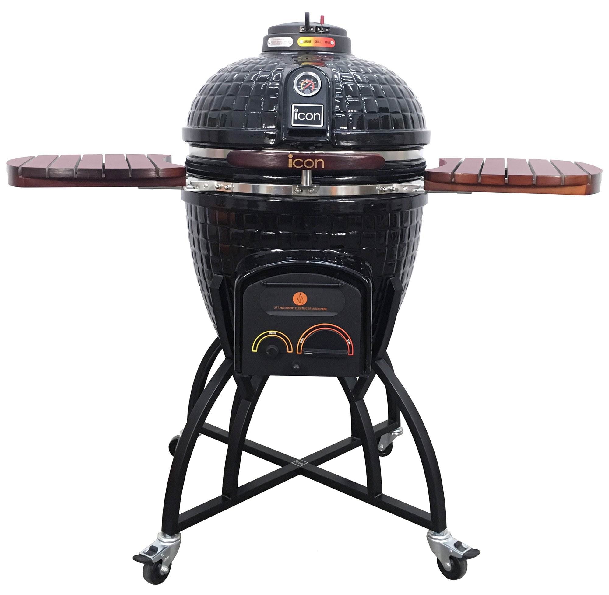 Icon Grills 400 Series 604 Square Inch Charcoal Kamado Grill with ...