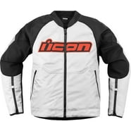 Icon Mesh AF CE Mens Leather Motorcycle Jacket White MD - Walmart.com