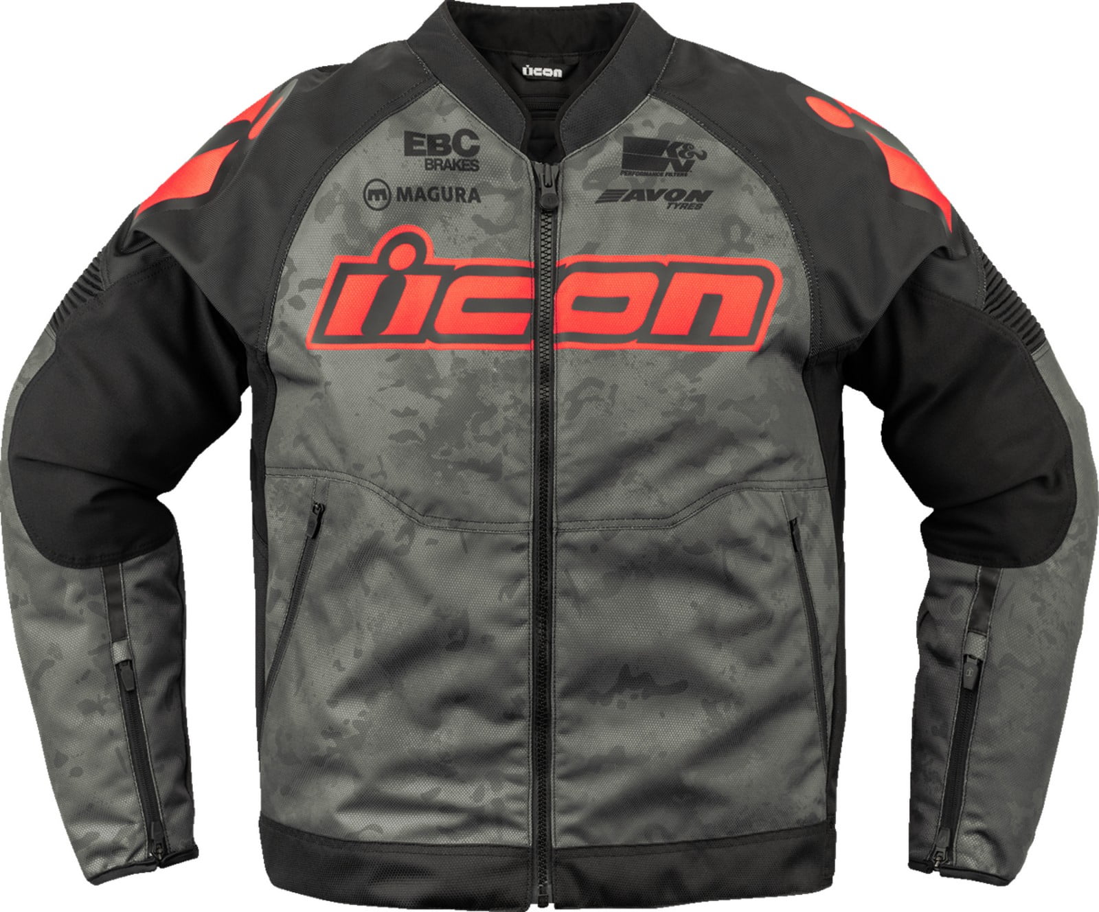 Icon Overlord 3 Magnacross CE Mens Textile Motorcycle Jacket Gray MD ...