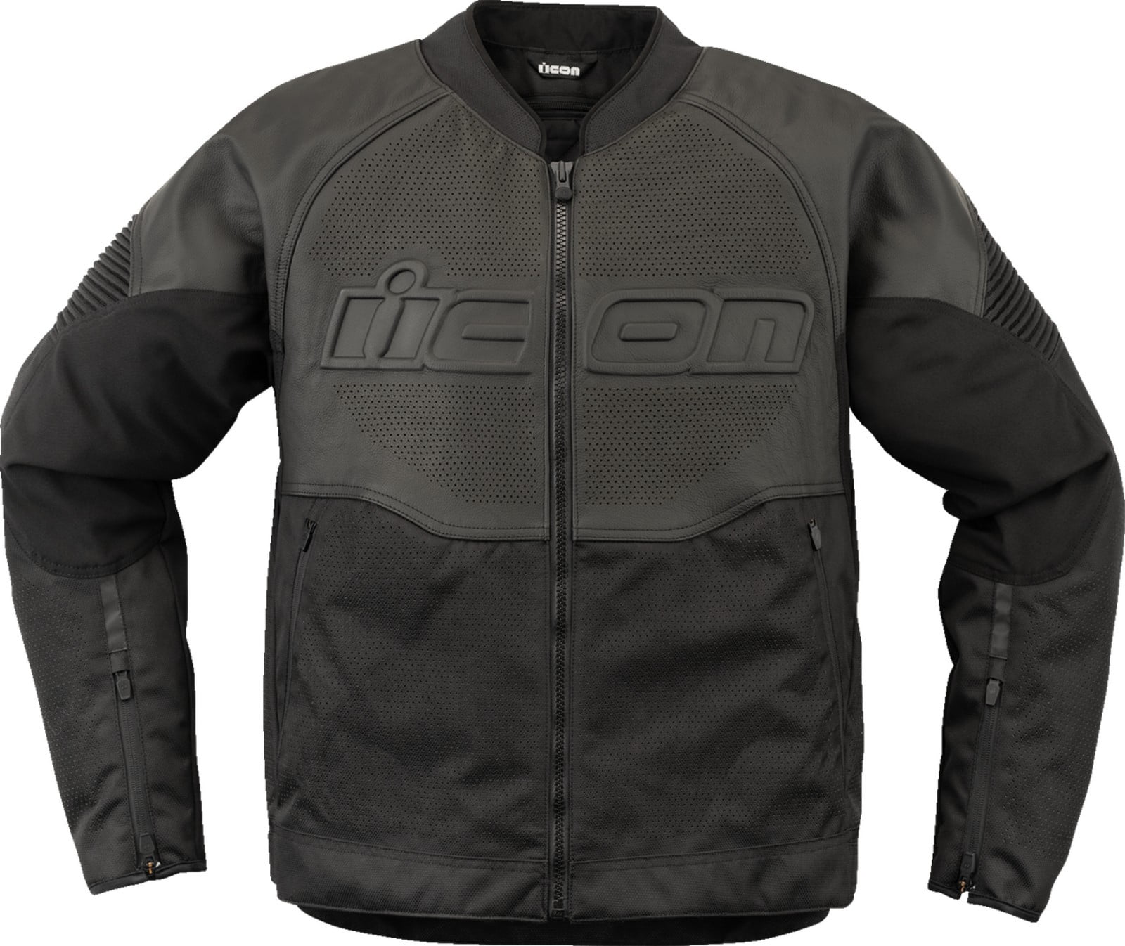 Icon Overlord 3 Mens Leather Motorcycle Jacket Black MD - Walmart.com