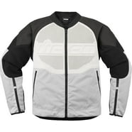 Icon Mesh AF CE Mens Leather Motorcycle Jacket White MD - Walmart.com