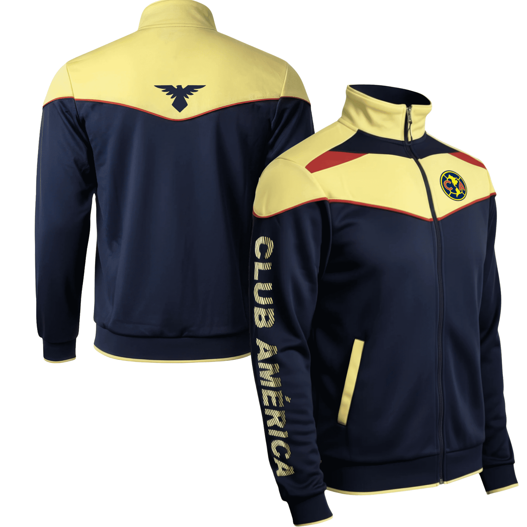 Icon Sports Club America Track Jacket, Yellow/Blue/Red, 100% Poly, YS ...