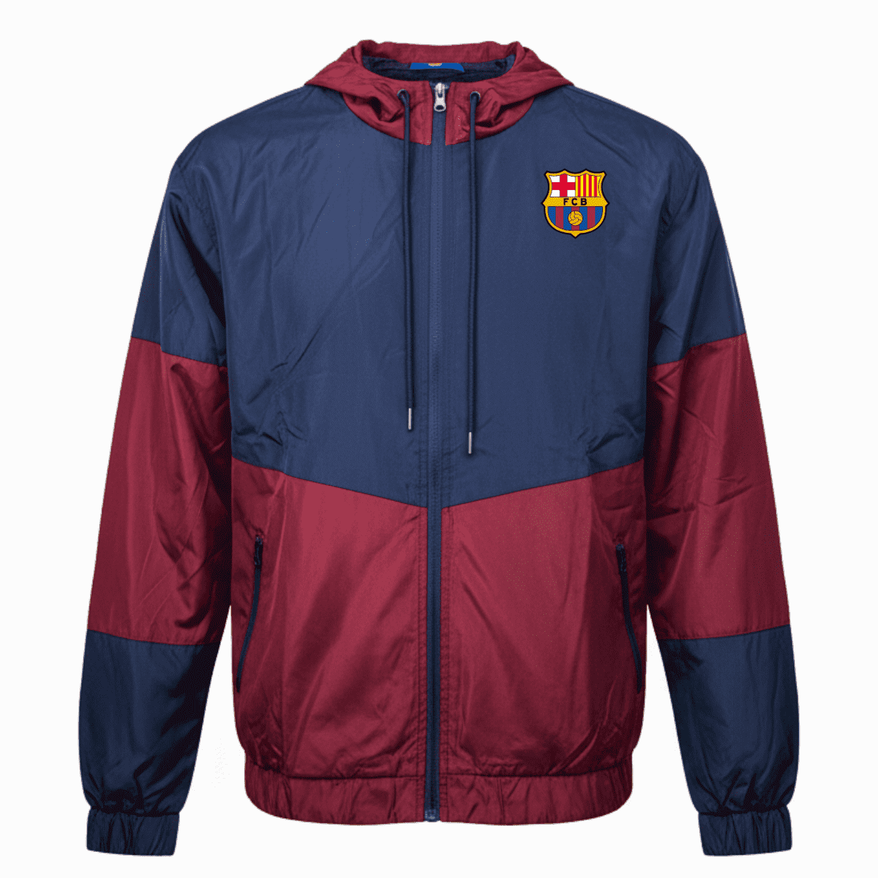 Icon Sports FC Barcelona Navy/Maroon Rain Jacket, 100% Nylon, YS-XXL ...