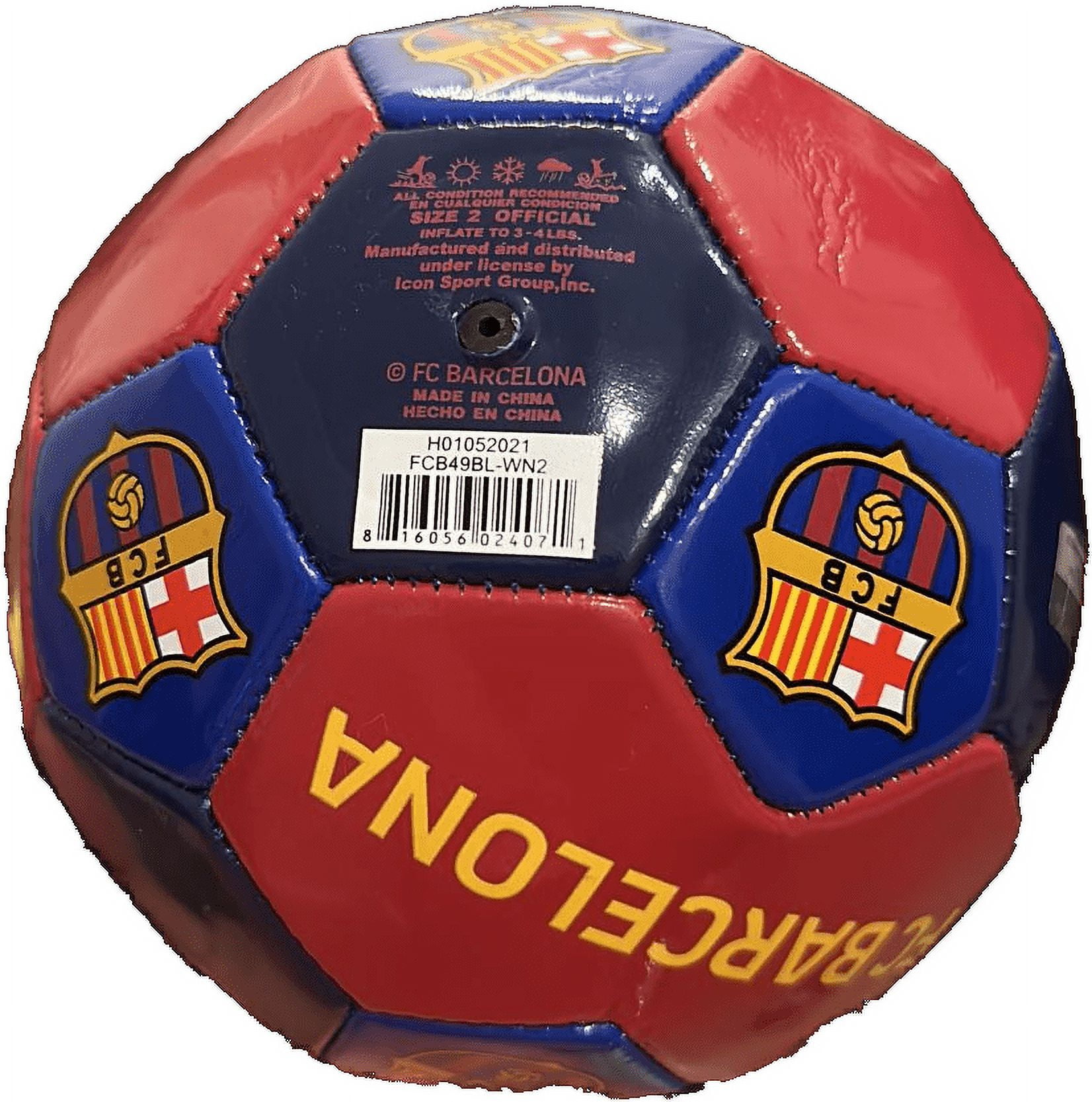 Icon Sports FC Barcelona Soccer Ball, Size 2, Football Team Color ...