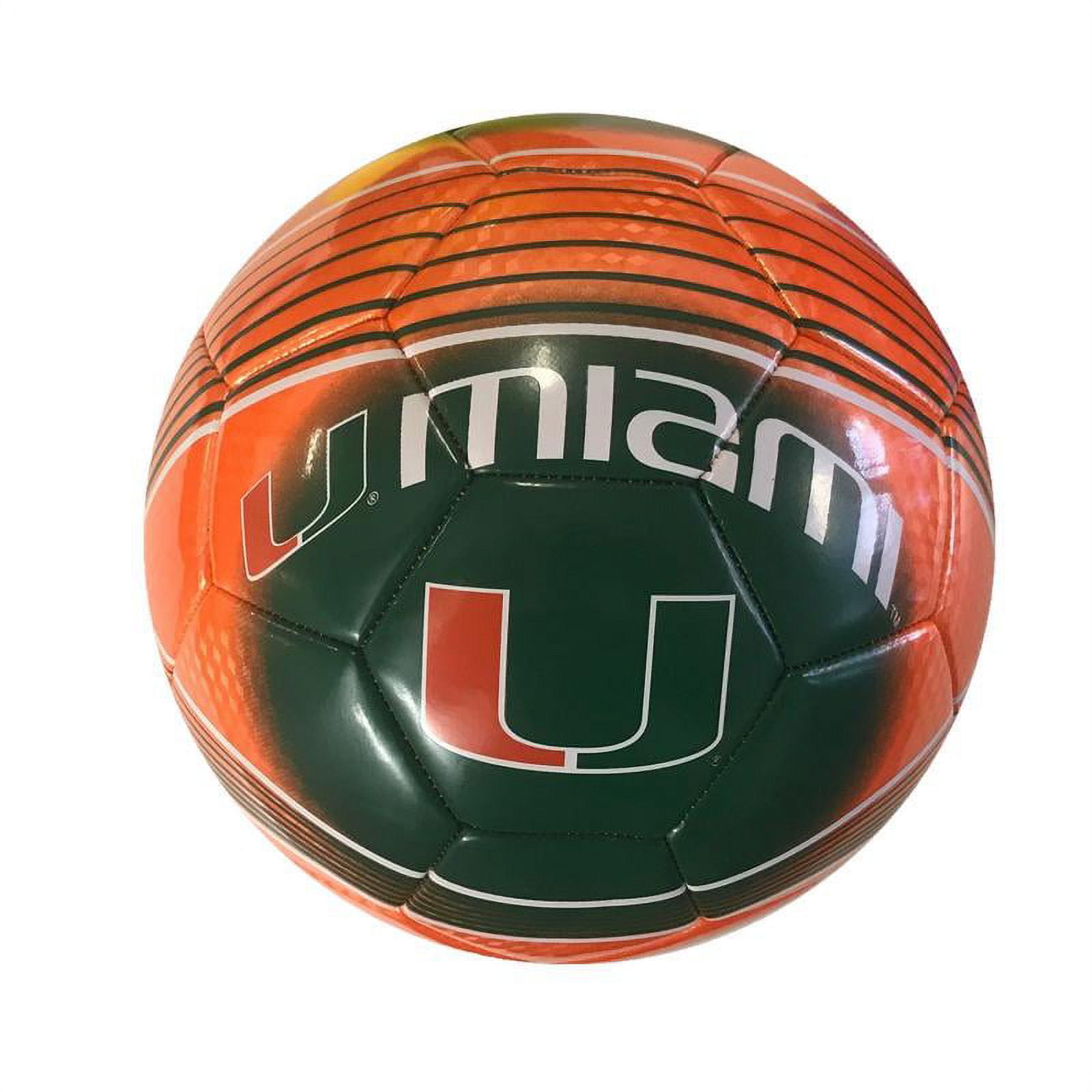 Icon Sports Miami Hurricanes Official Size 5 Soccer Ball, Black/Red ...
