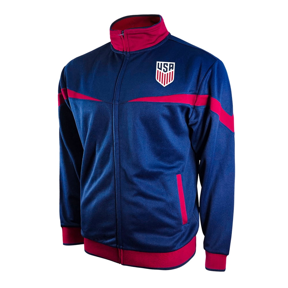 Icon Sports Men U.S. Soccer Full Zip Up Active Adult Training Soccer ...