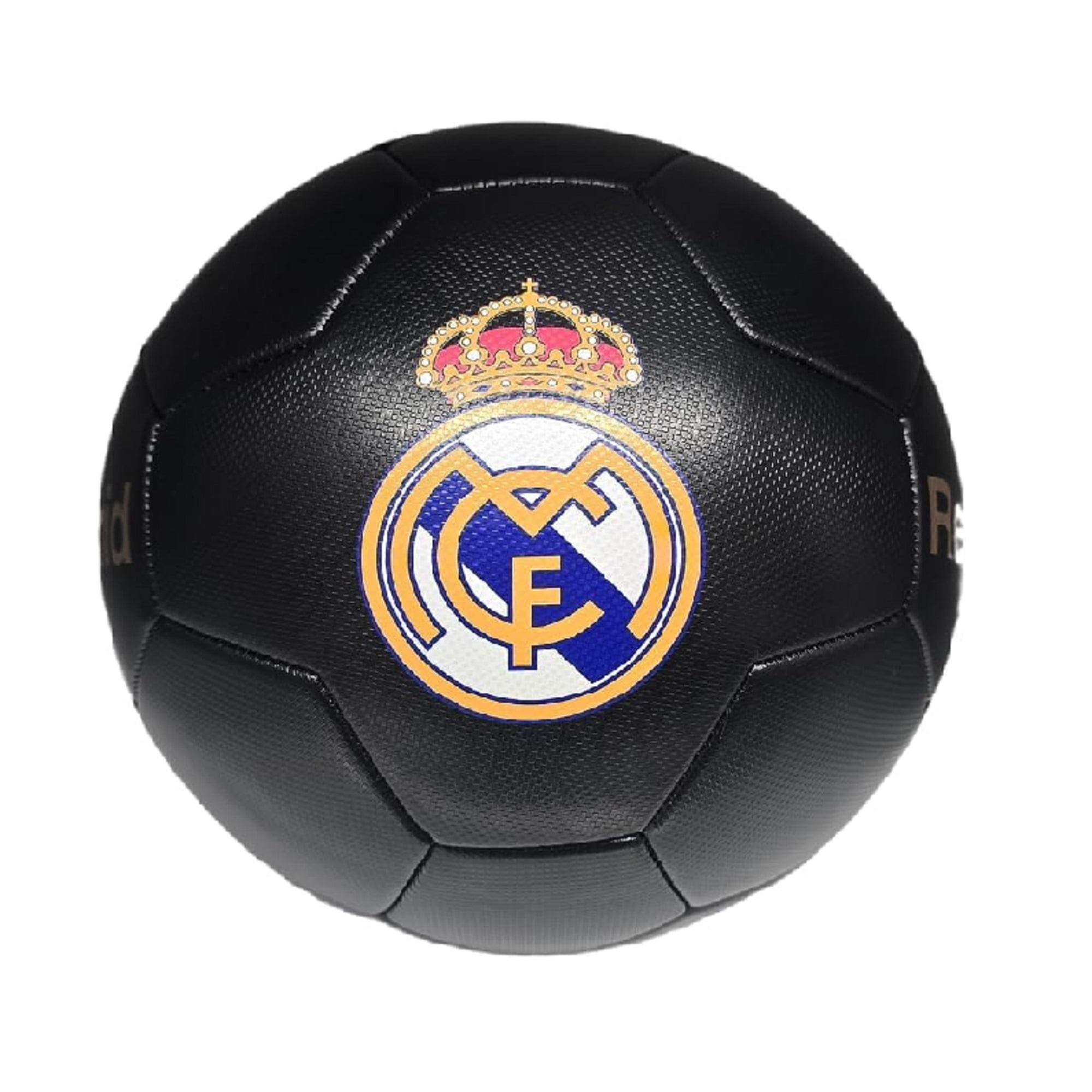Icon Sports Real Madrid Official Licensed Soccer Ball, Black Textured ...