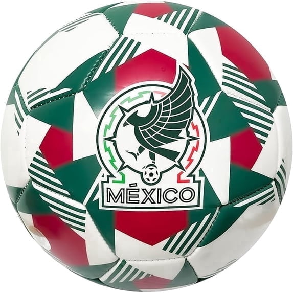 Icon Sports Mexico Soccer Ball, Green/White/Red, Official Licensed ...