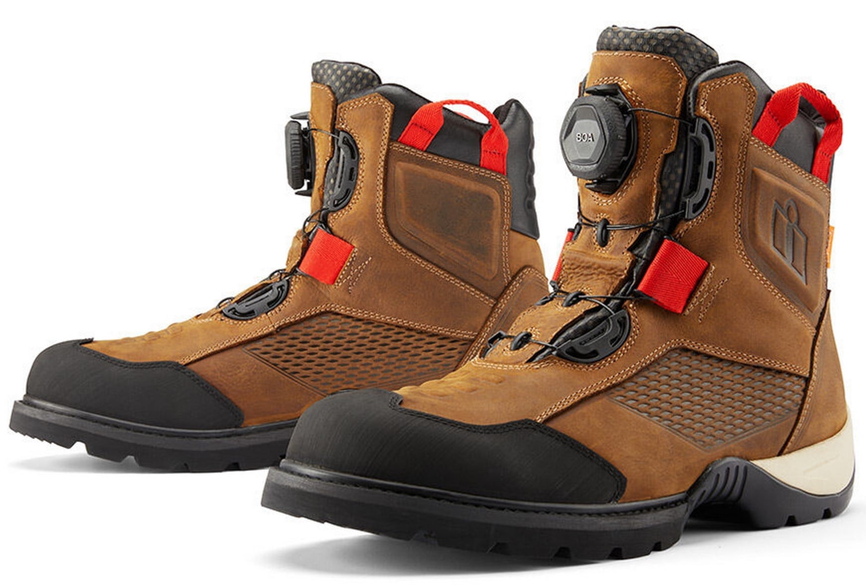 Icon Stormhawk Mens Waterproof Motorcycle Boots Brown 8 USA - Walmart.com