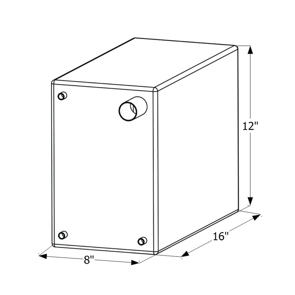 ICON Technologies 12474 WT2474 Fresh Water Tank 6 Gal with 3/8 in ...