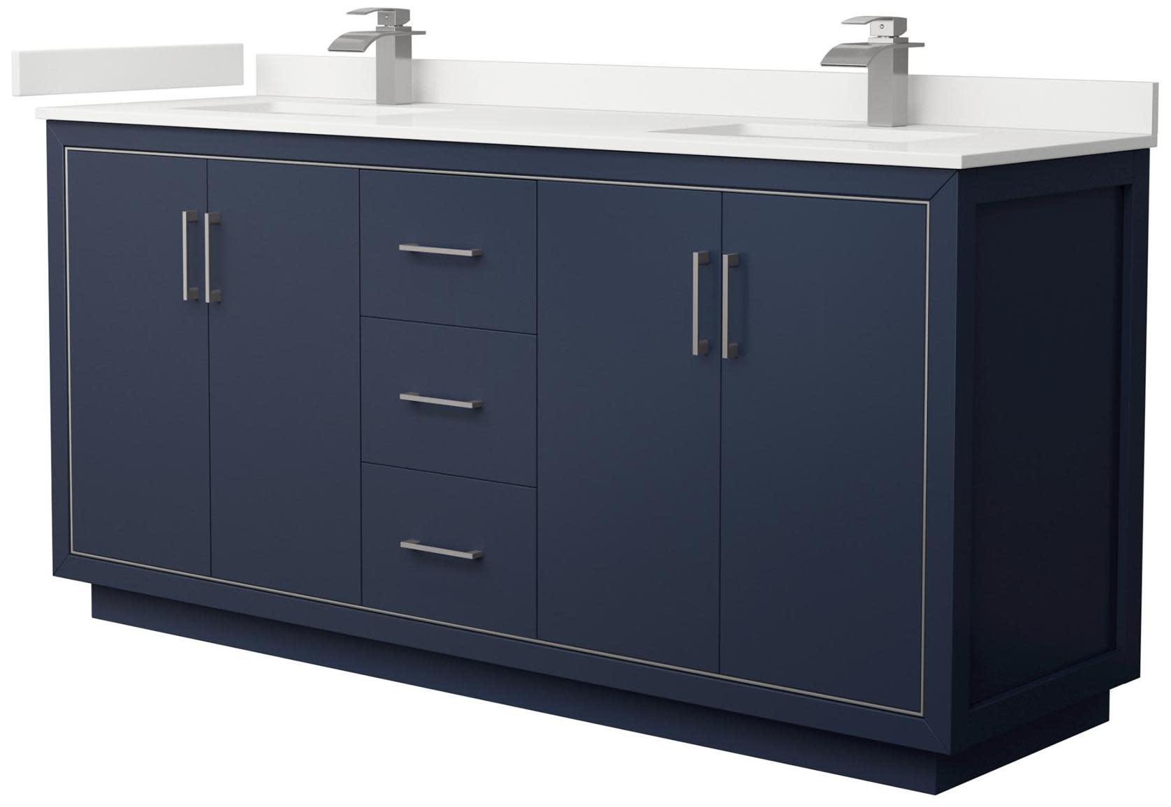 Wyndham Collection Wcf111172d-Qtz-Unsmxx Icon 72" Free Standing Double ...