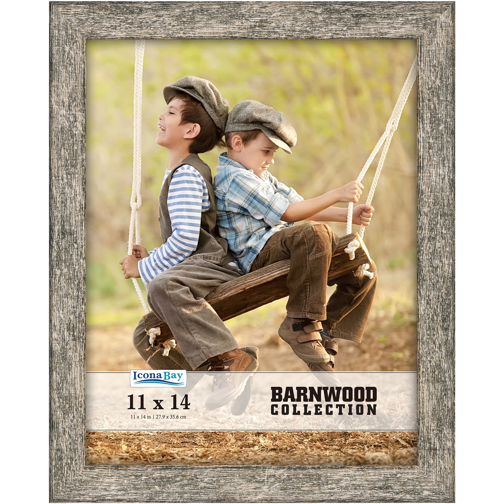 Icona Bay 11x14 Brown Oak Picture Frame, 1 Pack, Rustic Barnwood ...