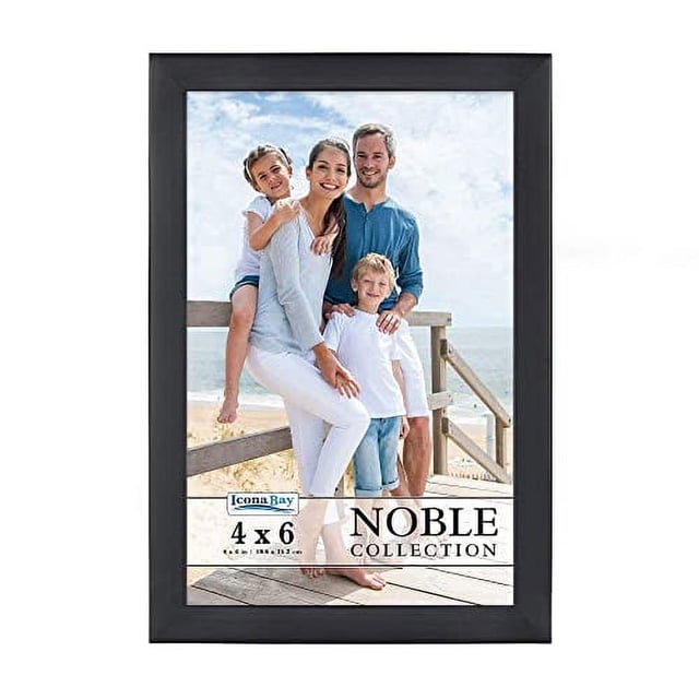 Icona Bay 4x6 Black Picture Frame, Contempo-Modern Style, 1 Pack, Noble ...