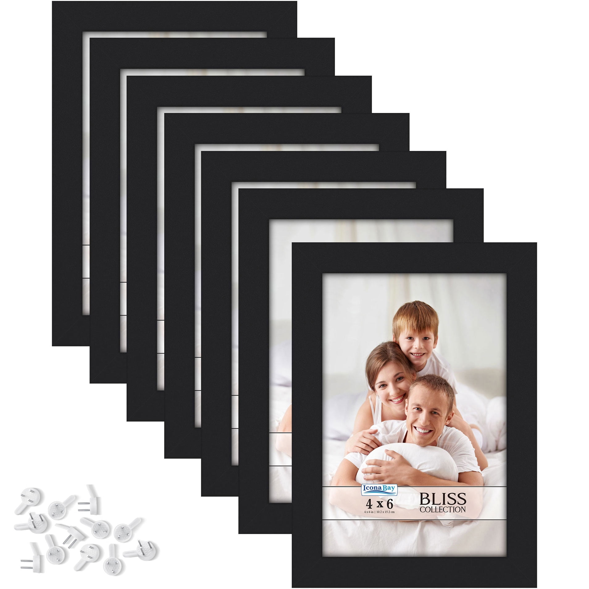 Icona Bay 4x6 Black Picture Frames, 12 Pack, Bliss Tabletop or Wall ...