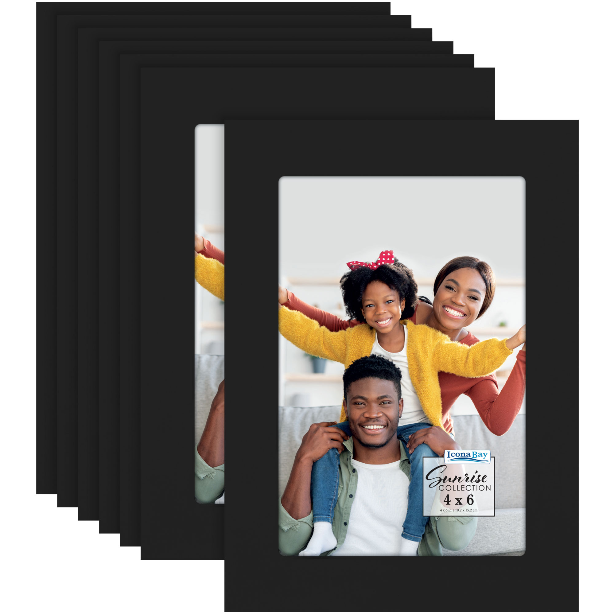 Icona Bay 4x6 Black Picture Frames, 10 Pack, Painted Solid One-Piece ...